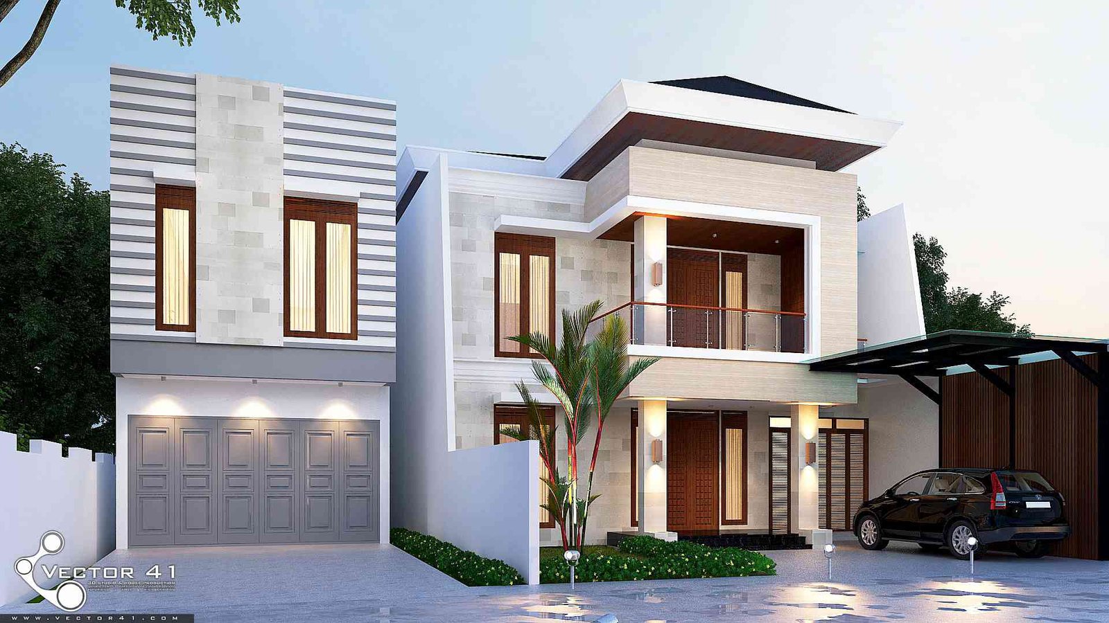 Desain Ruko - Model Desain Ruko Terbaru | Vector 41 Arsitek